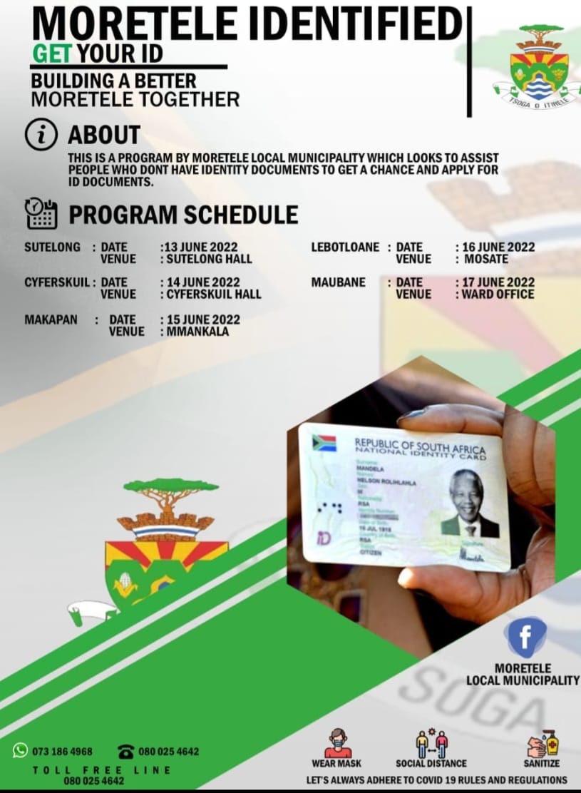 Moretele Identified Get Your ID - Moretele